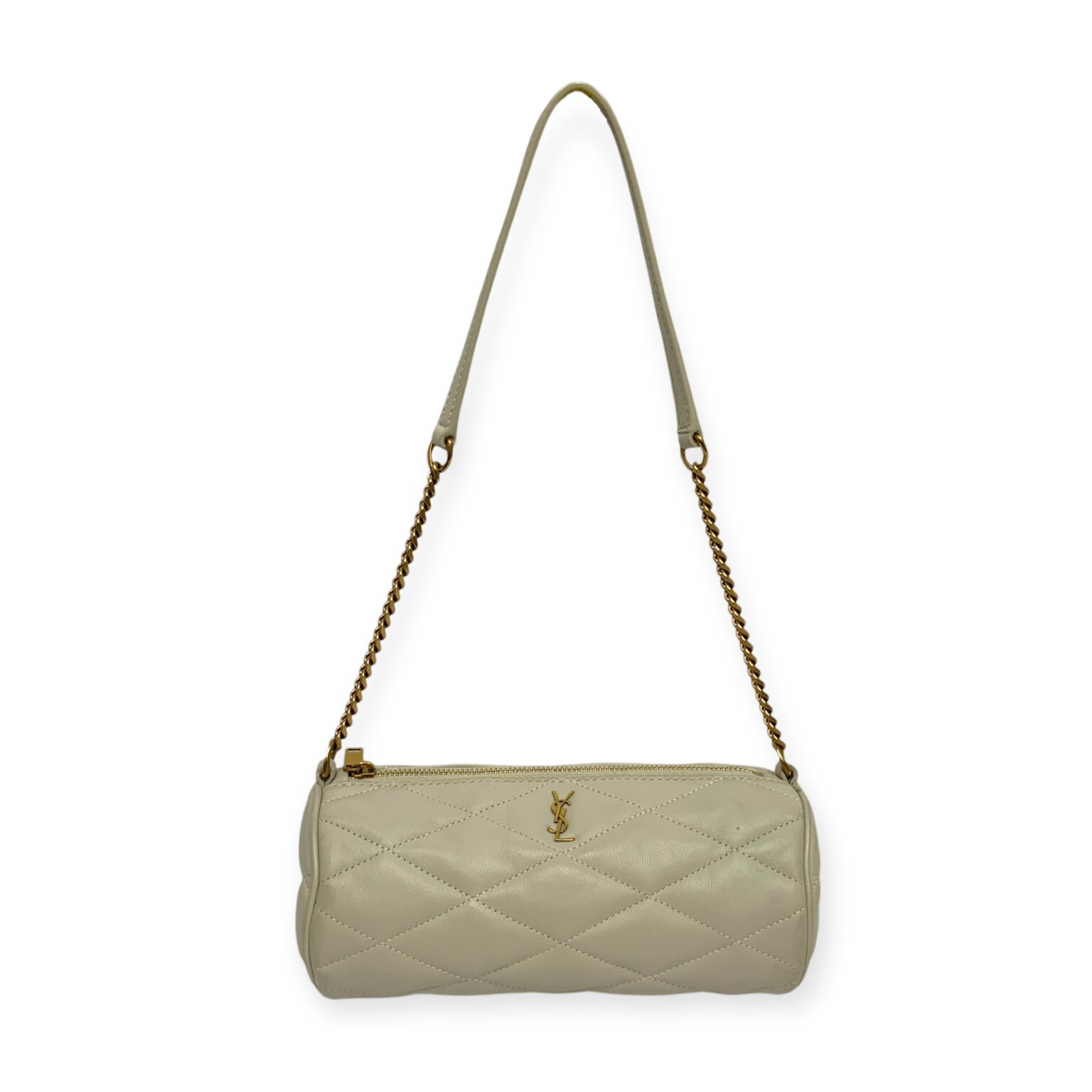 Saint Laurent Mini Quilted Sade Tube Bag - Gold House