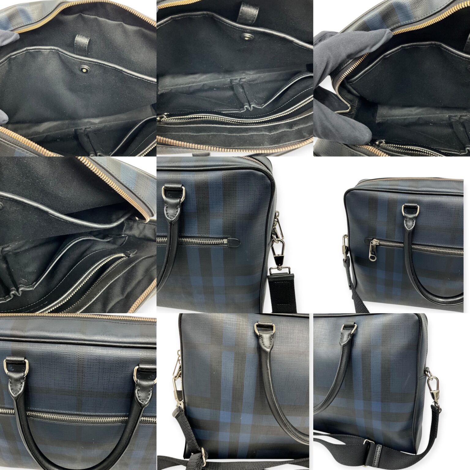 Burberry London Check Briefcase Shoulder Bag - Gold House