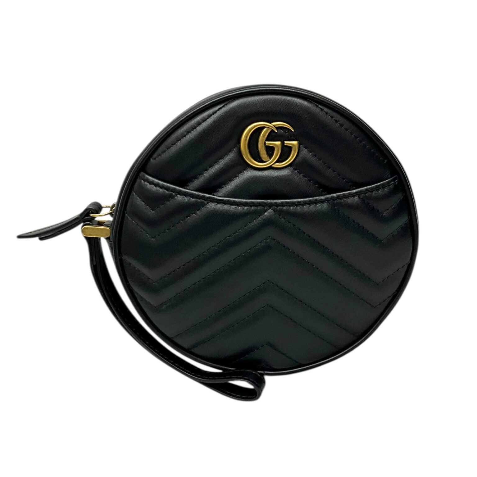Gucci GG Marmont Round Wristlet Clutch - Gold House