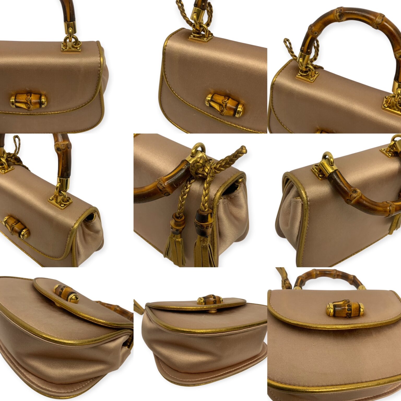 Gucci Bamboo Nano Top Handle Bag - Gold House