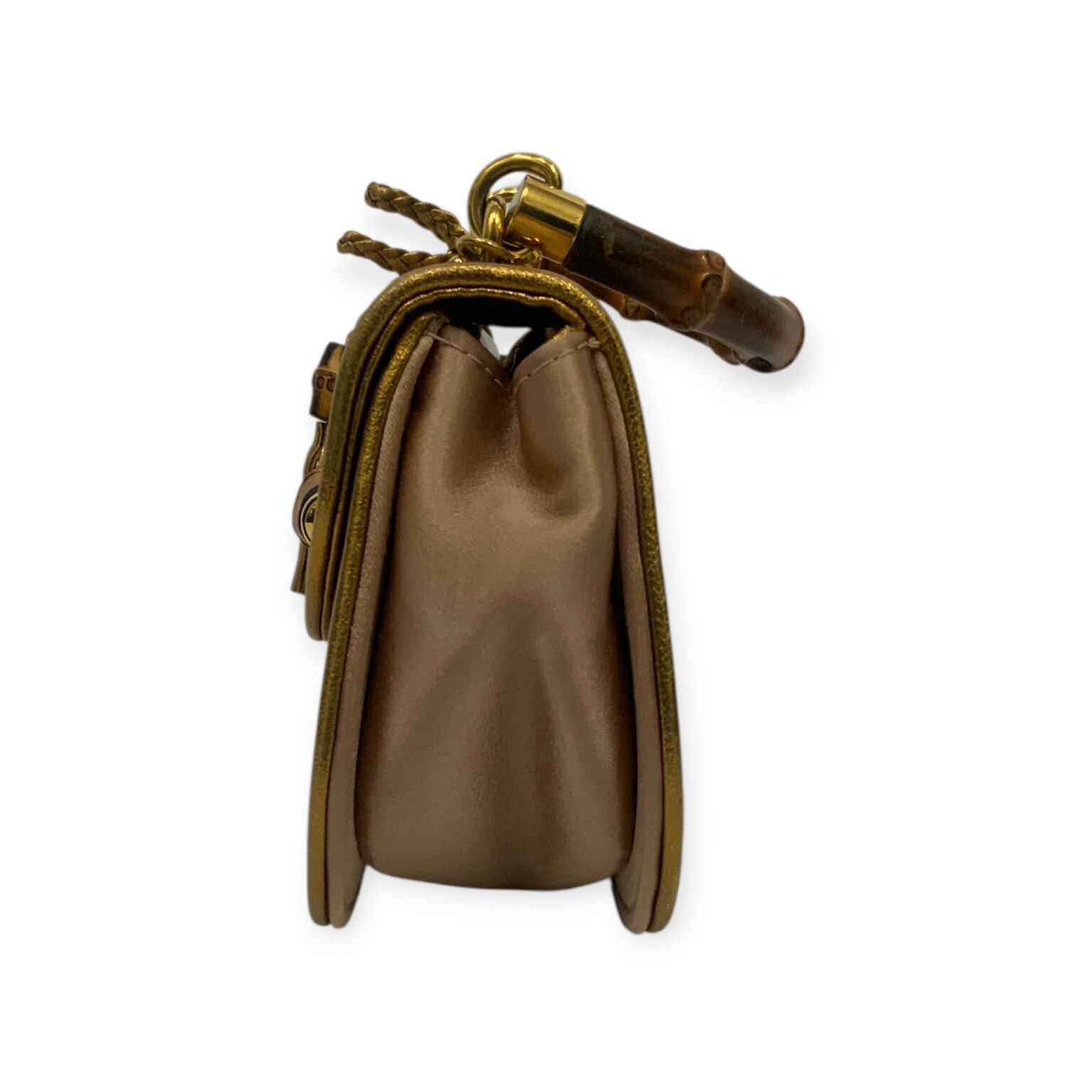 Gucci Bamboo Nano Top Handle Bag - Gold House
